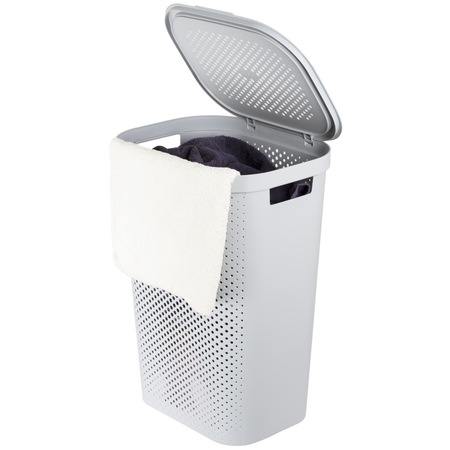 Cos de rufe, cu capac, manere, orificii care asigura circulatia aerului ...