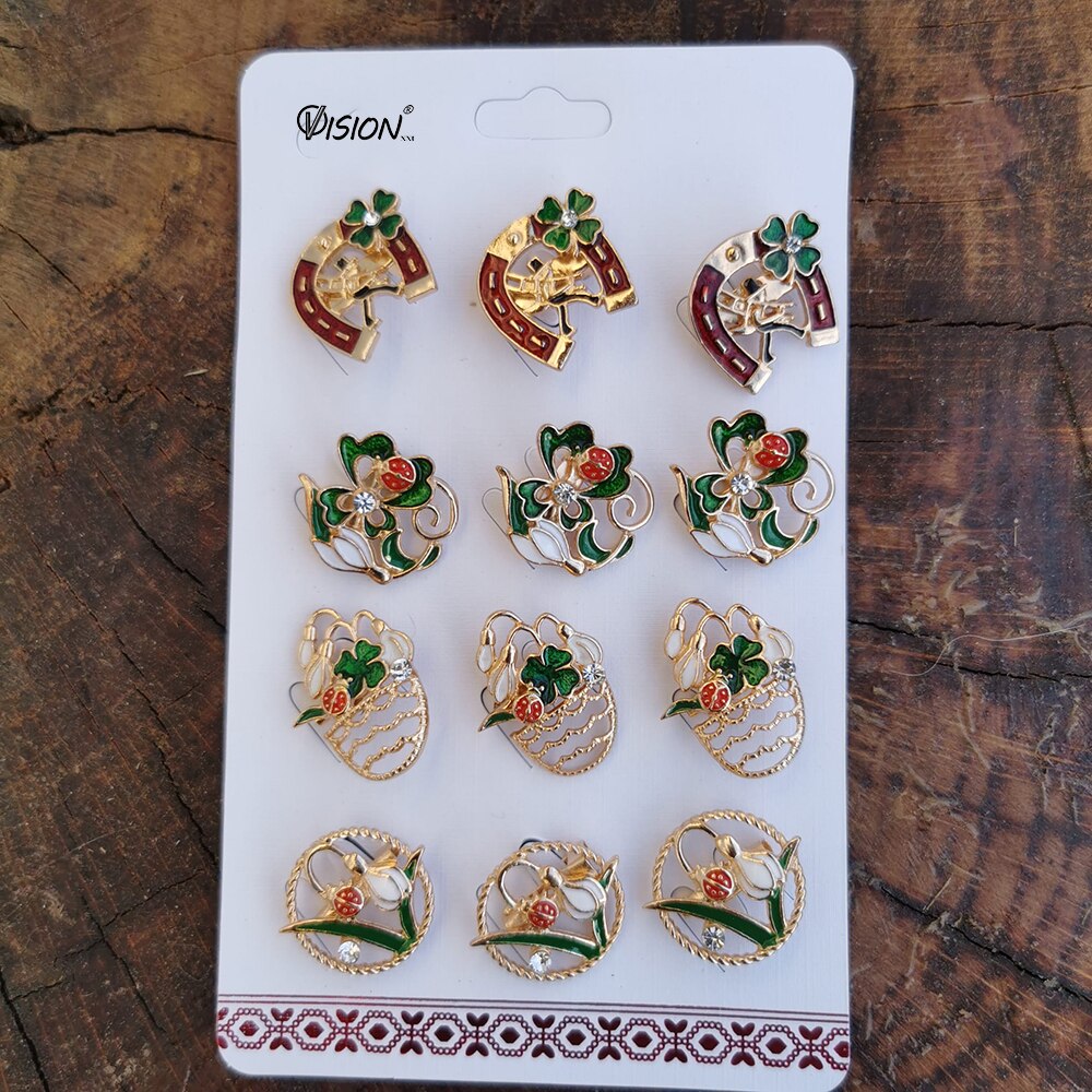 Set 12 brose pentru martisor "Simboluri de Primavara 143" Colectia ...