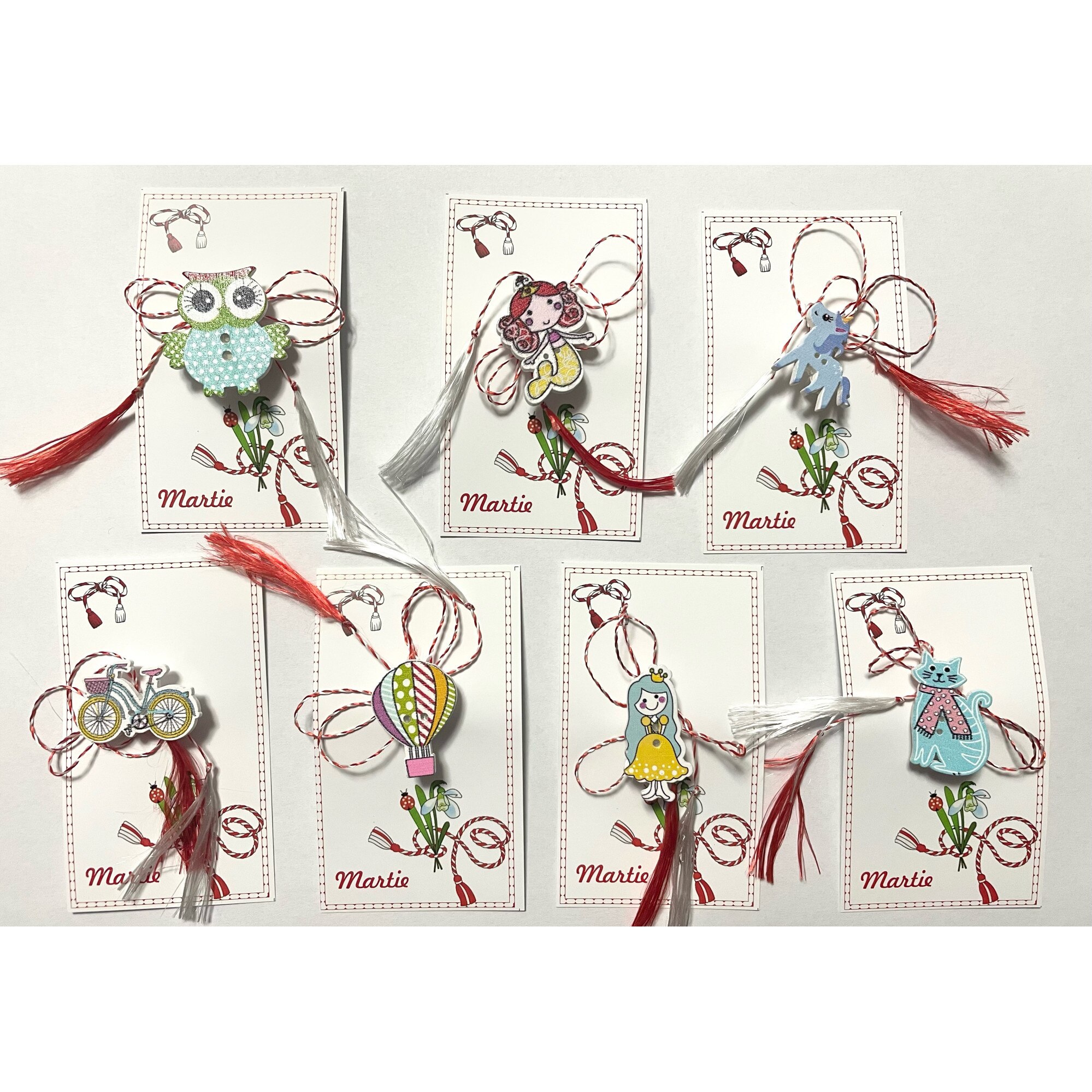 Set 10 martisoare multicolore tip brosa pentru copii - eMAG.ro