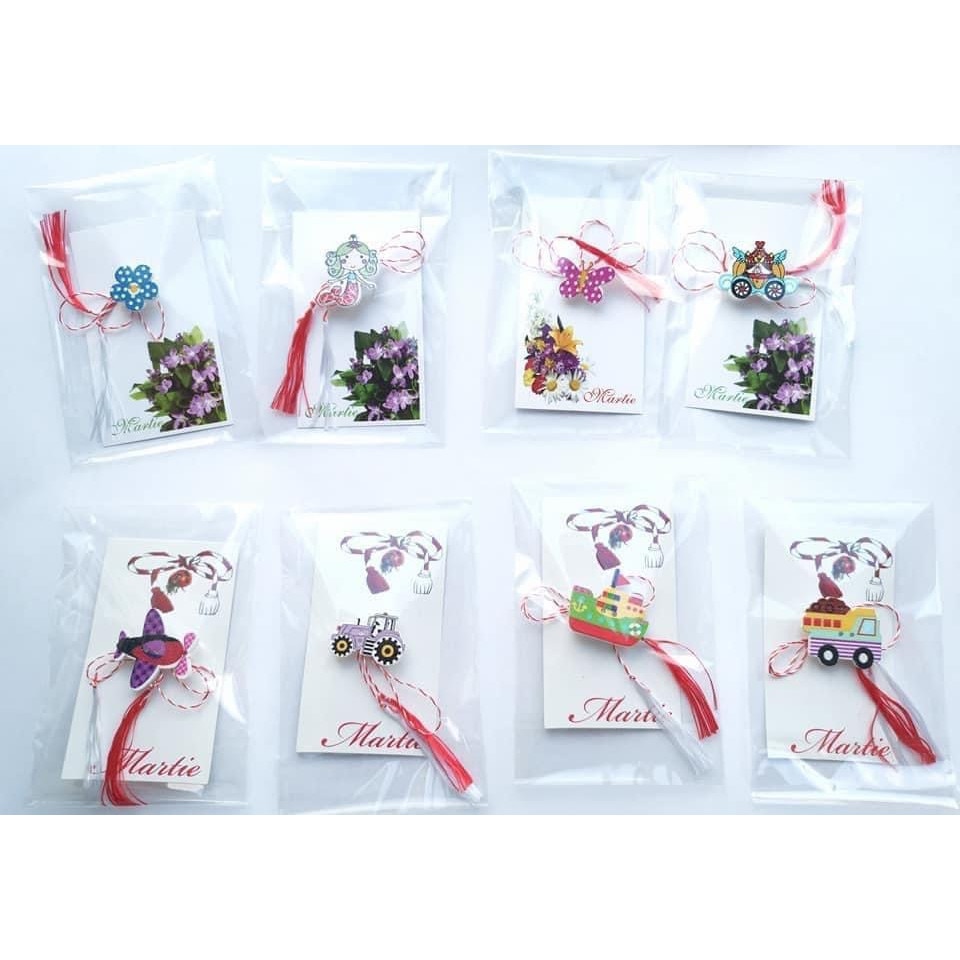 Set 10 martisoare multicolore tip brosa pentru copii - eMAG.ro