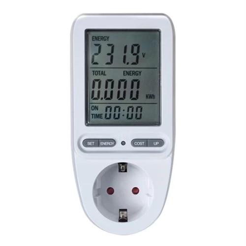 Priza cu contor energie, display LCD, max.16A, 3680 W, GETI GPM05 ...
