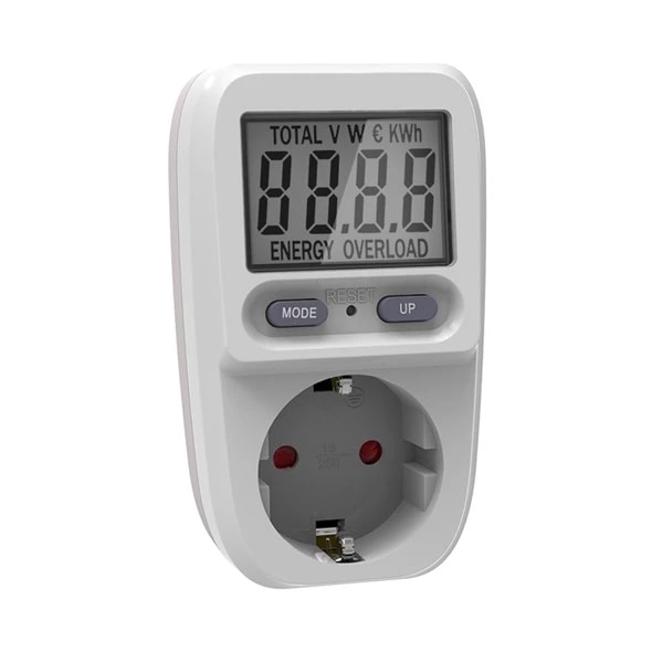Priza cu contor energie, display LCD, max.16A, 3680W, GETI GPM06 ...