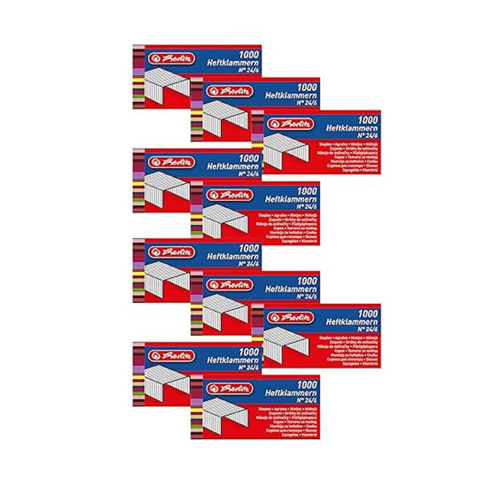 Set Agrafe capsator, 10 x 1000 buc, Herlitz 8760514 - eMAG.ro