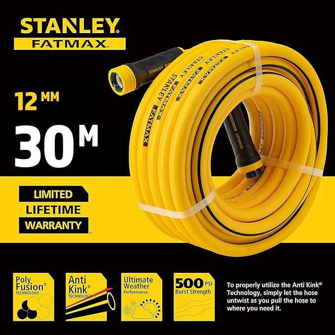 Furtun profesional, Stanley Fatmax, 30m x 12mm, 34 bar - eMAG.ro