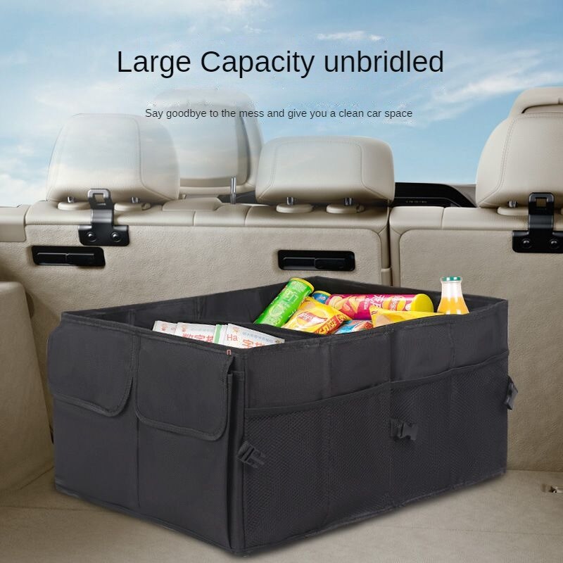 Cutie de depozitare pliabila pentru masina, 530×390×265mm, Negru - eMAG.ro