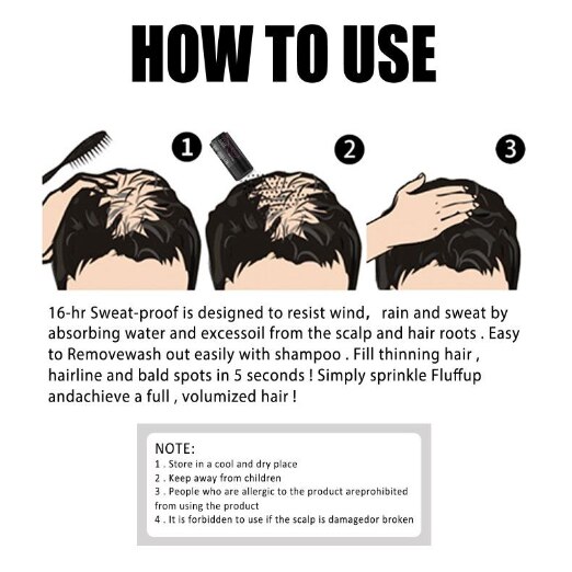 Pudra fibre pentru cresterea parului dens si voluminos, fibre de par ...