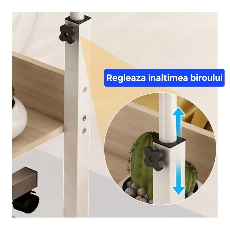 Birou mobil multifunctional DIGIMAT®, reglabil pe inaltime/practic ...