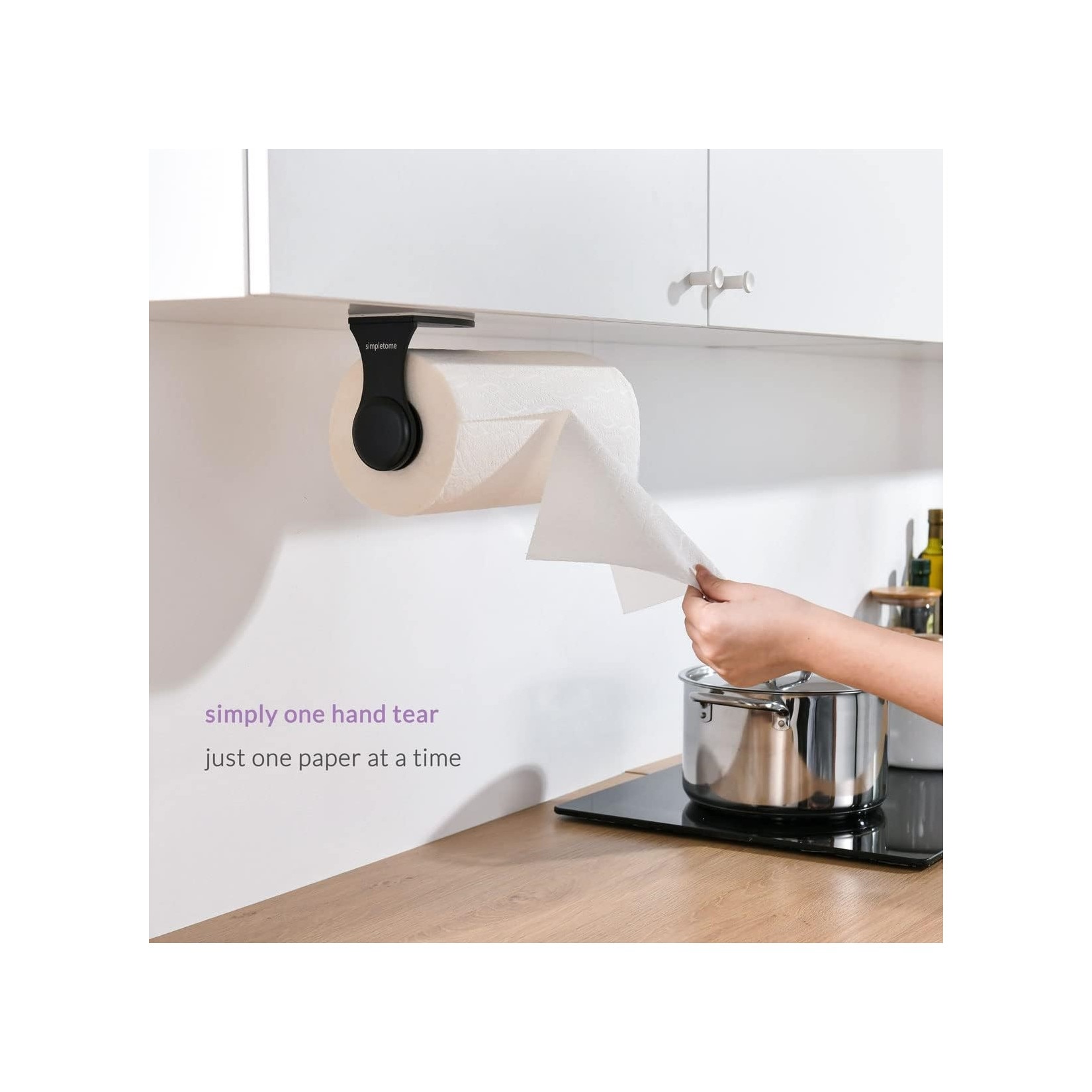 Suport rola de hartie pentru bucatarie, montaj autoadeziv sau prin ...