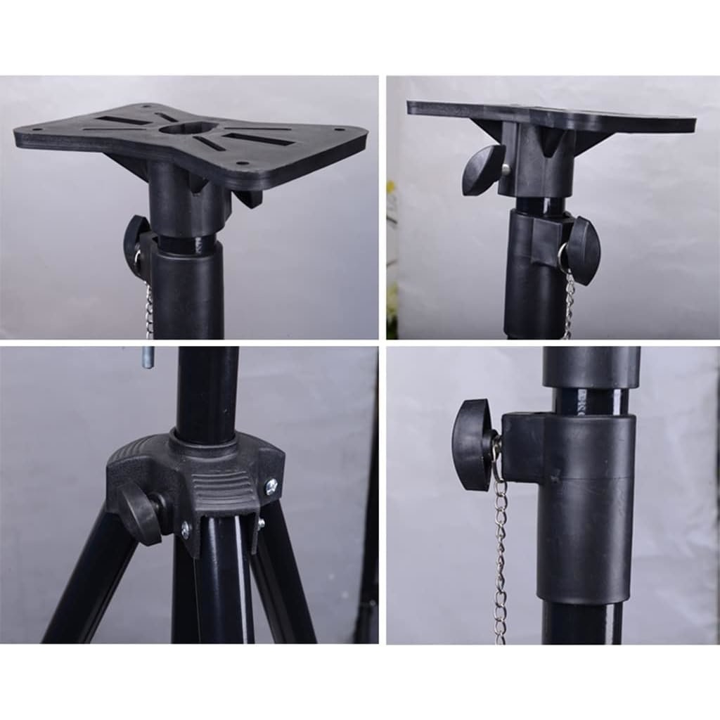 Stativ Trepied pentru Boxe, Inaltime Reglabila, Structura Metalica ...