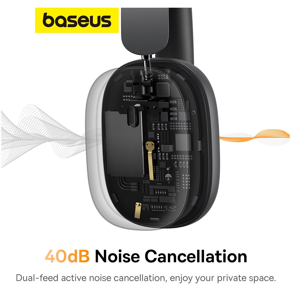 Casti Over-Ear Baseus Bowie H1, True Wireless, Bluetooth, Hybrid ANC ...