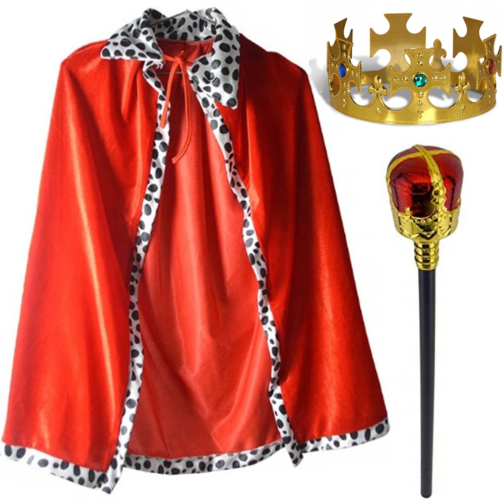 Set Serbare Print, Rege, Pelerina Si Coroana, Sceptru, 6 ani+, Rosu ...