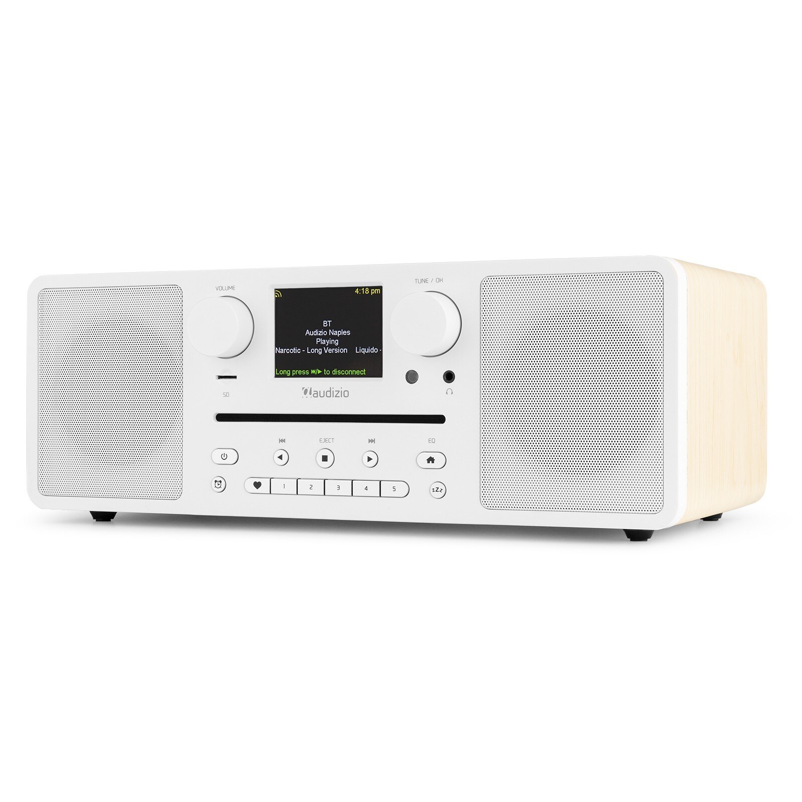 Radio internet, 60W, Bluetooth/CD/DAB+/FM/Wi-Fi/SD/USB, alb, Audizio ...
