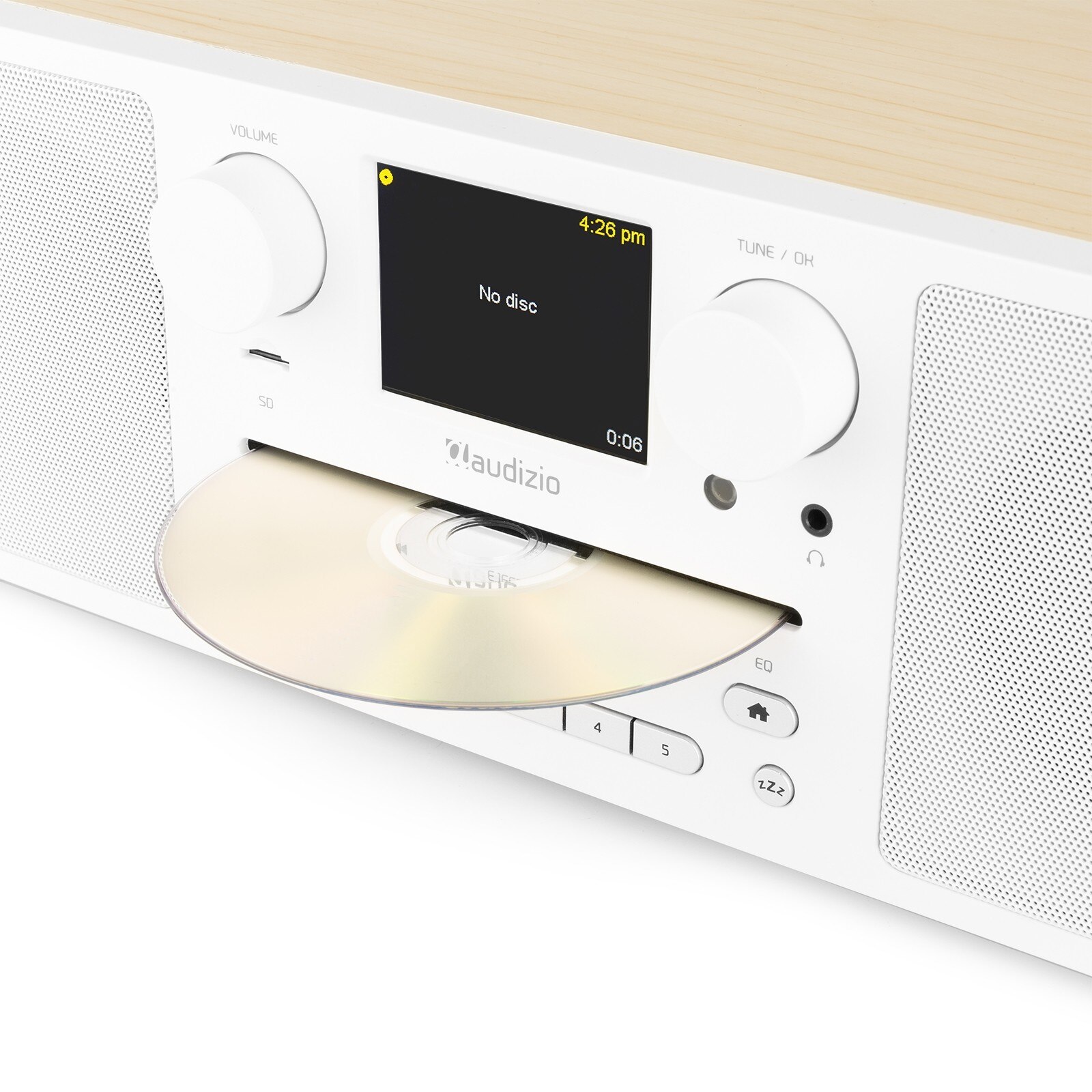 Radio internet, 60W, Bluetooth/CD/DAB+/FM/Wi-Fi/SD/USB, alb, Audizio ...