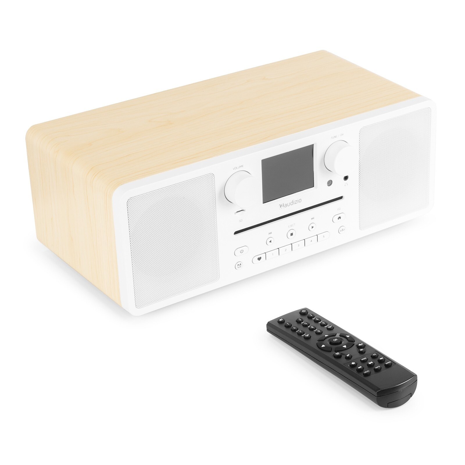 Radio internet, 60W, Bluetooth/CD/DAB+/FM/Wi-Fi/SD/USB, alb, Audizio ...