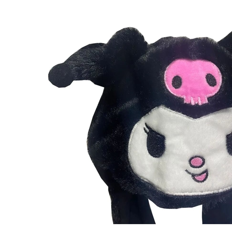 Caciula pentru copii, model Sanrio Kuromi, leduri si miscari din urechi ...