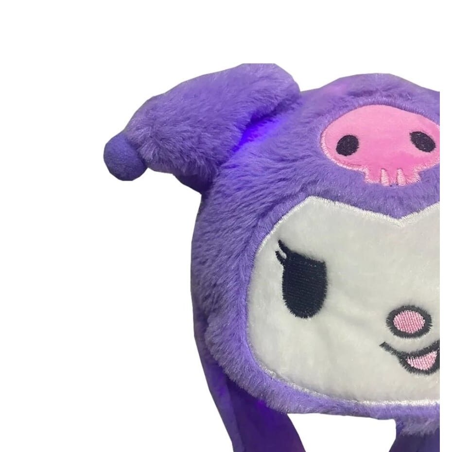 Caciula pentru copii, model Sanrio Kuromi, leduri si miscari din urechi ...