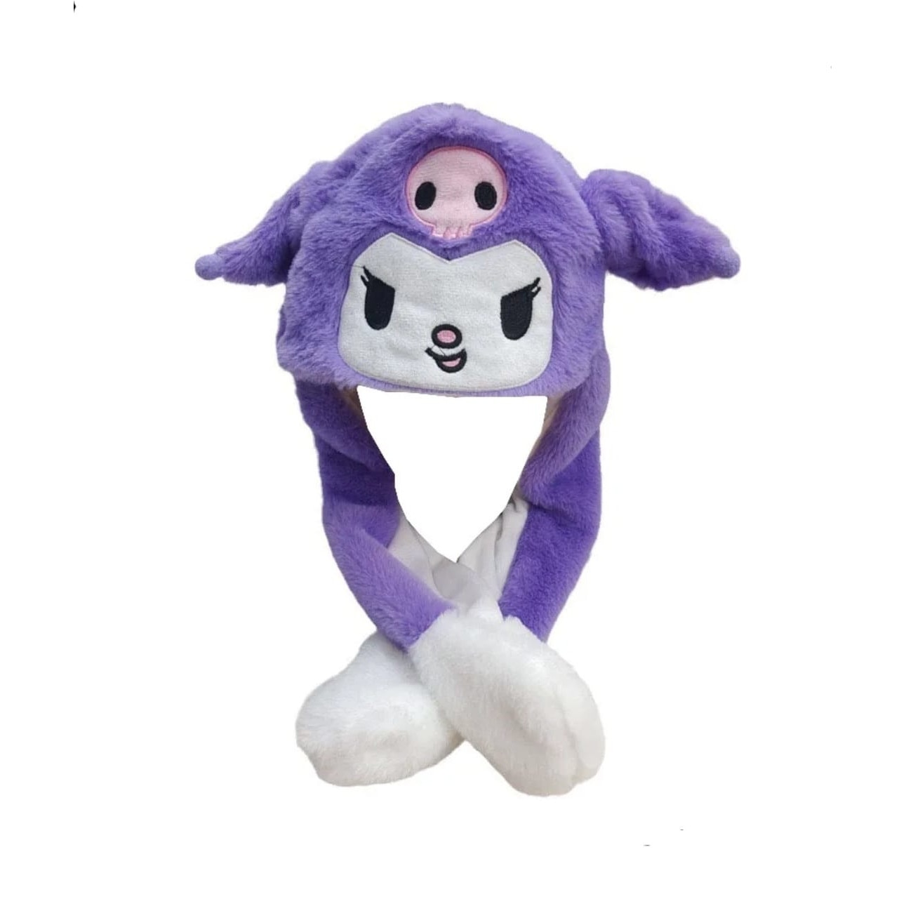 Caciula pentru copii, model Sanrio Kuromi, leduri si miscari din urechi ...