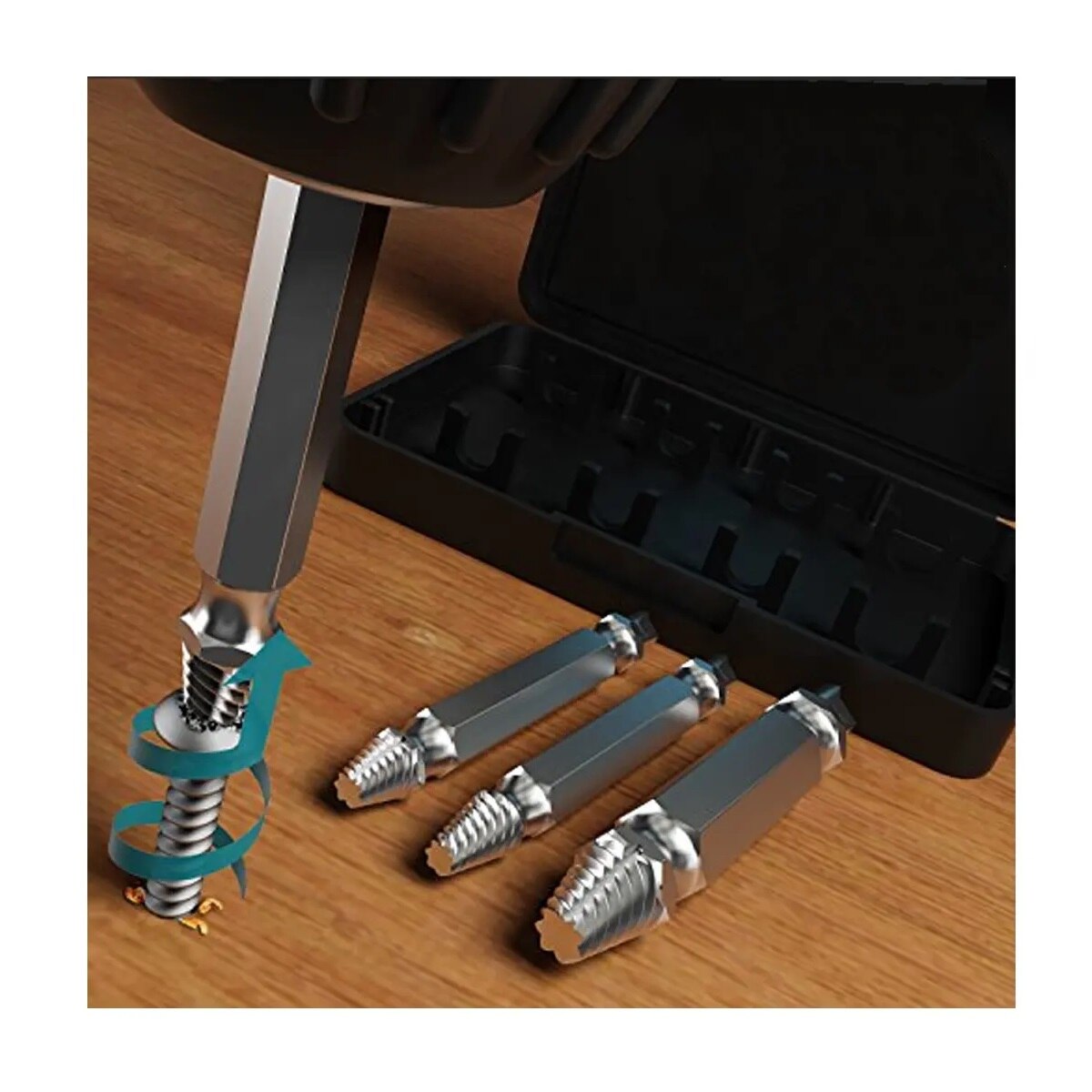 Set 4 extractoare profesionale pentru suruburi rupte / deteriorate ...