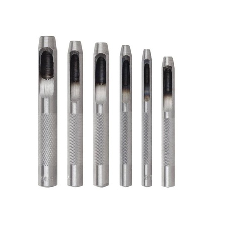 Set 6 preducele profesionale de impact, otel, 3-8 mm, pentru piele ...