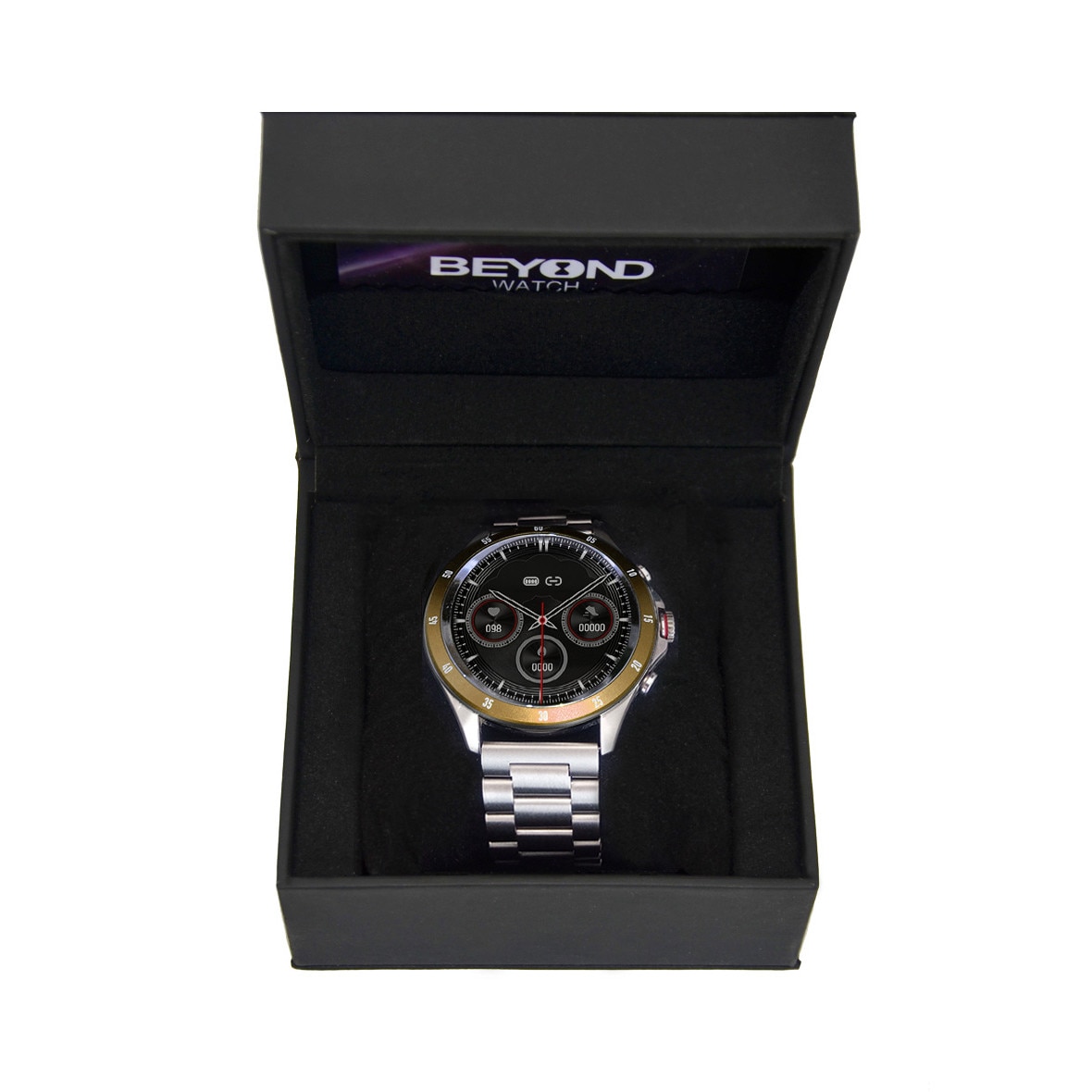 Ceas Smartwatch BEYOND Watch Earth 2 Series, Silver-Gold, Stainless ...