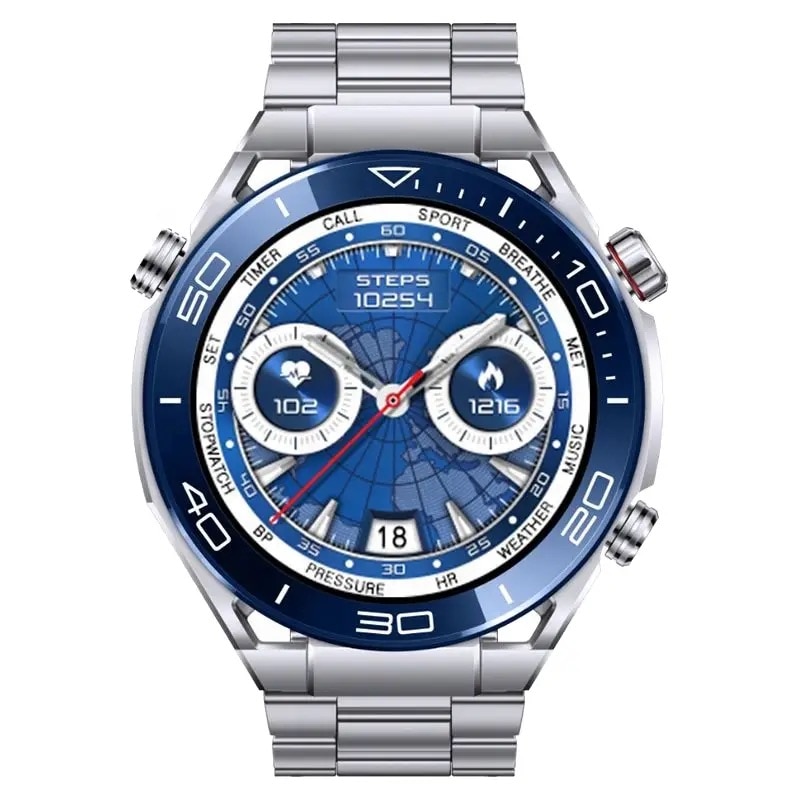 Ceas Smartwatch HW5 Max, 52mm, Carcasa Metalica, 3 Curele, Display 1.52 ...