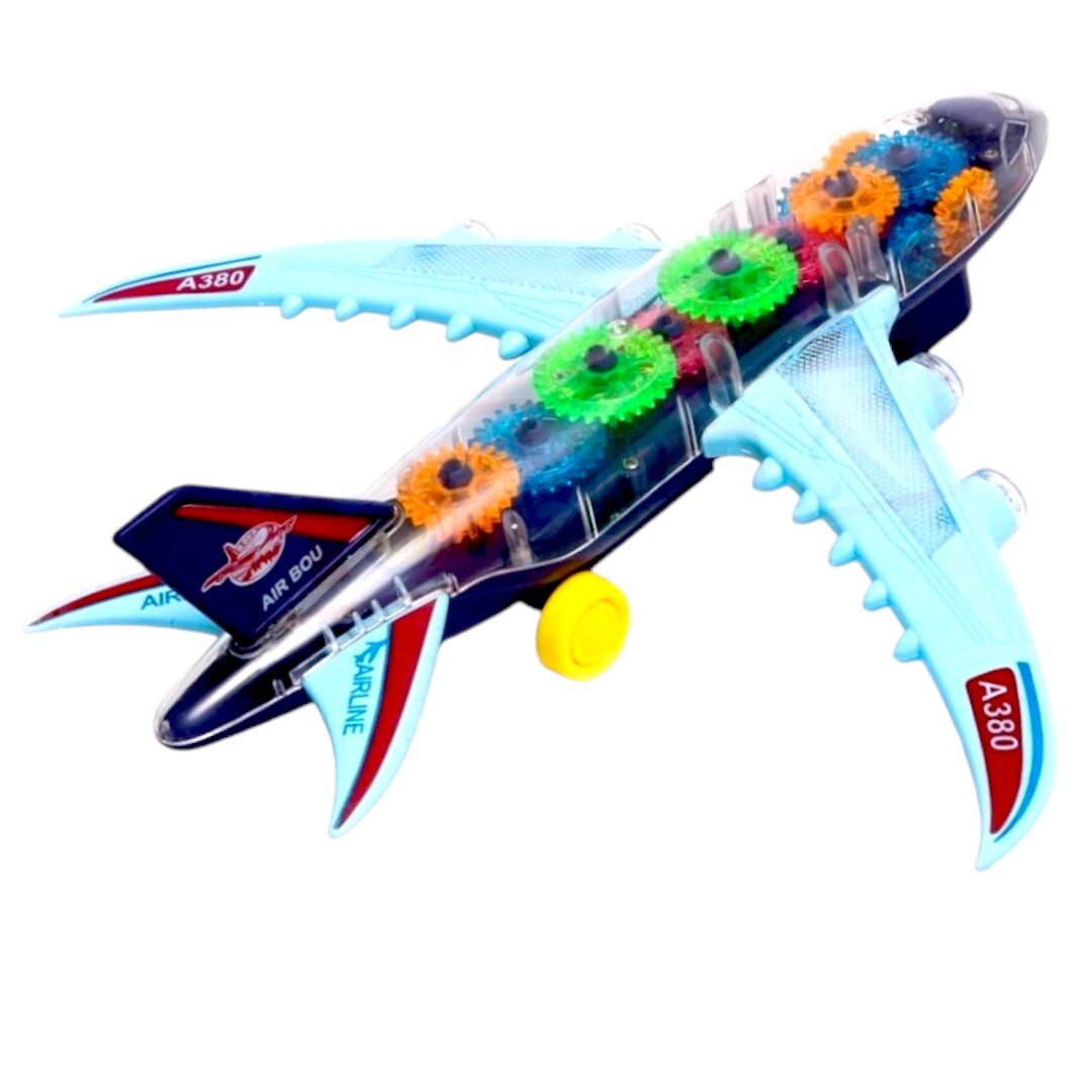 kidsNplay прозрачна играчка самолет, музикална, 3D светлини и звук ...