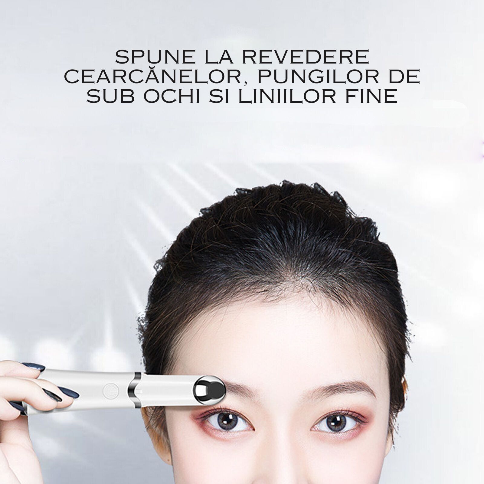 Aparat de masaj antirid cu vibratii si incalzire pentru ochi si buze ...