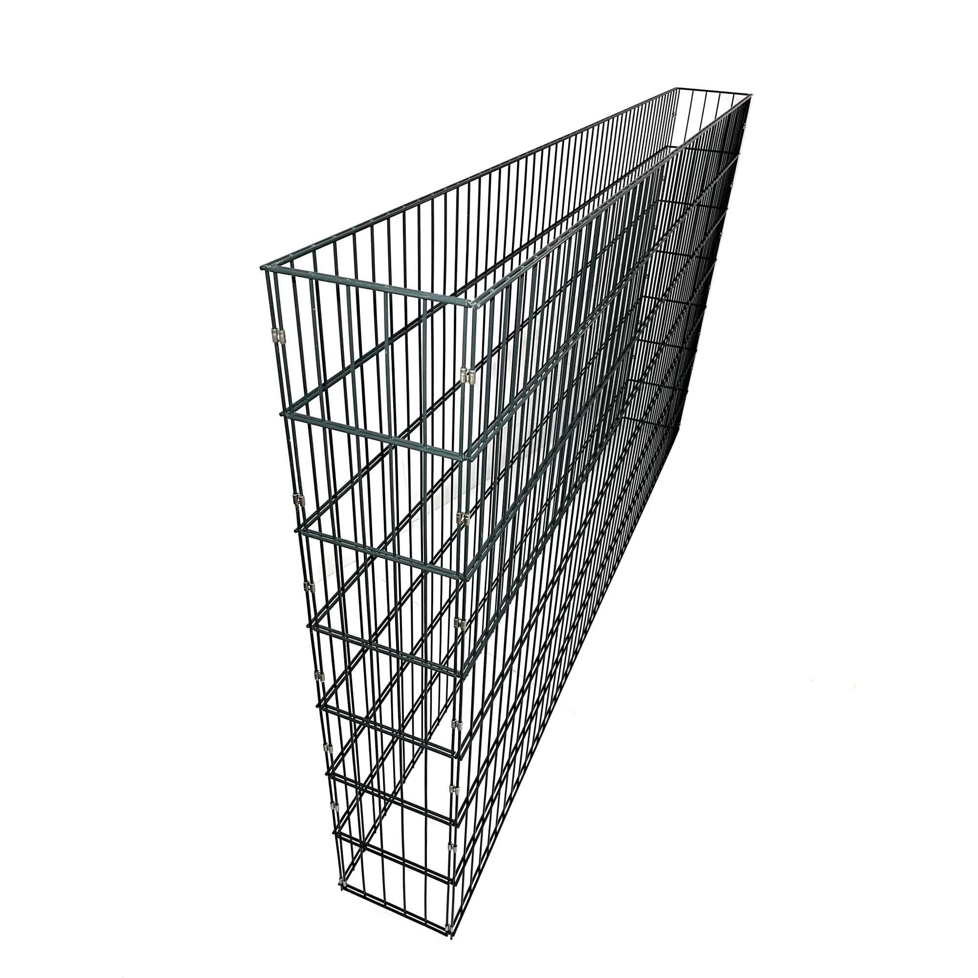 Gard gabion Rotanis, din panou drept 6-5-6, Carcasa metalica, Antracit ...