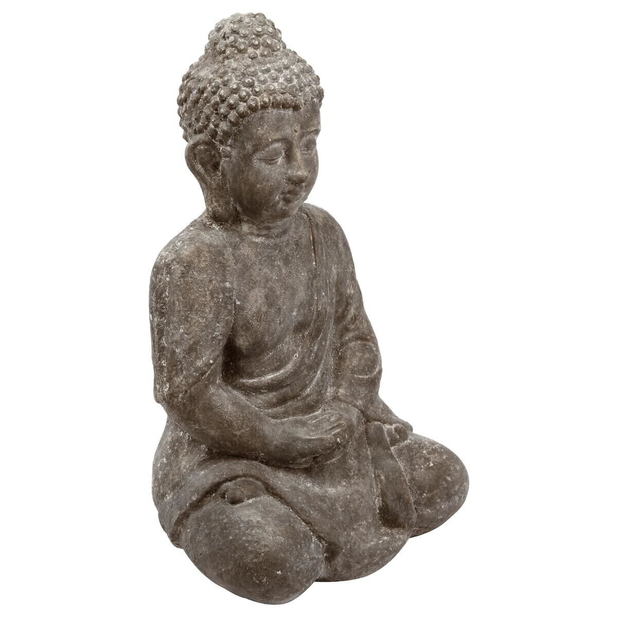 Statueta Buddha asezat, ciment H 48 cm - eMAG.ro