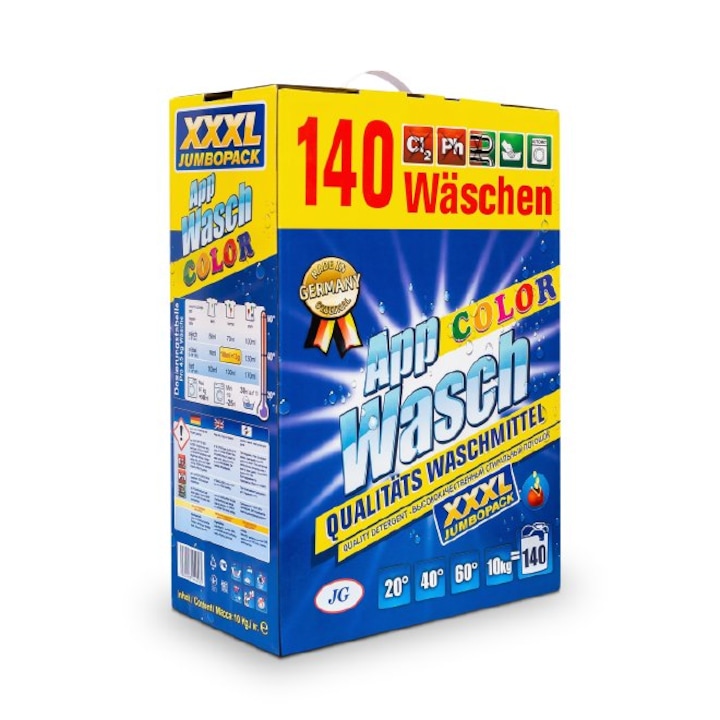 Detergent Rufe Pudra AppWasch Color 10kg - eMAG.ro