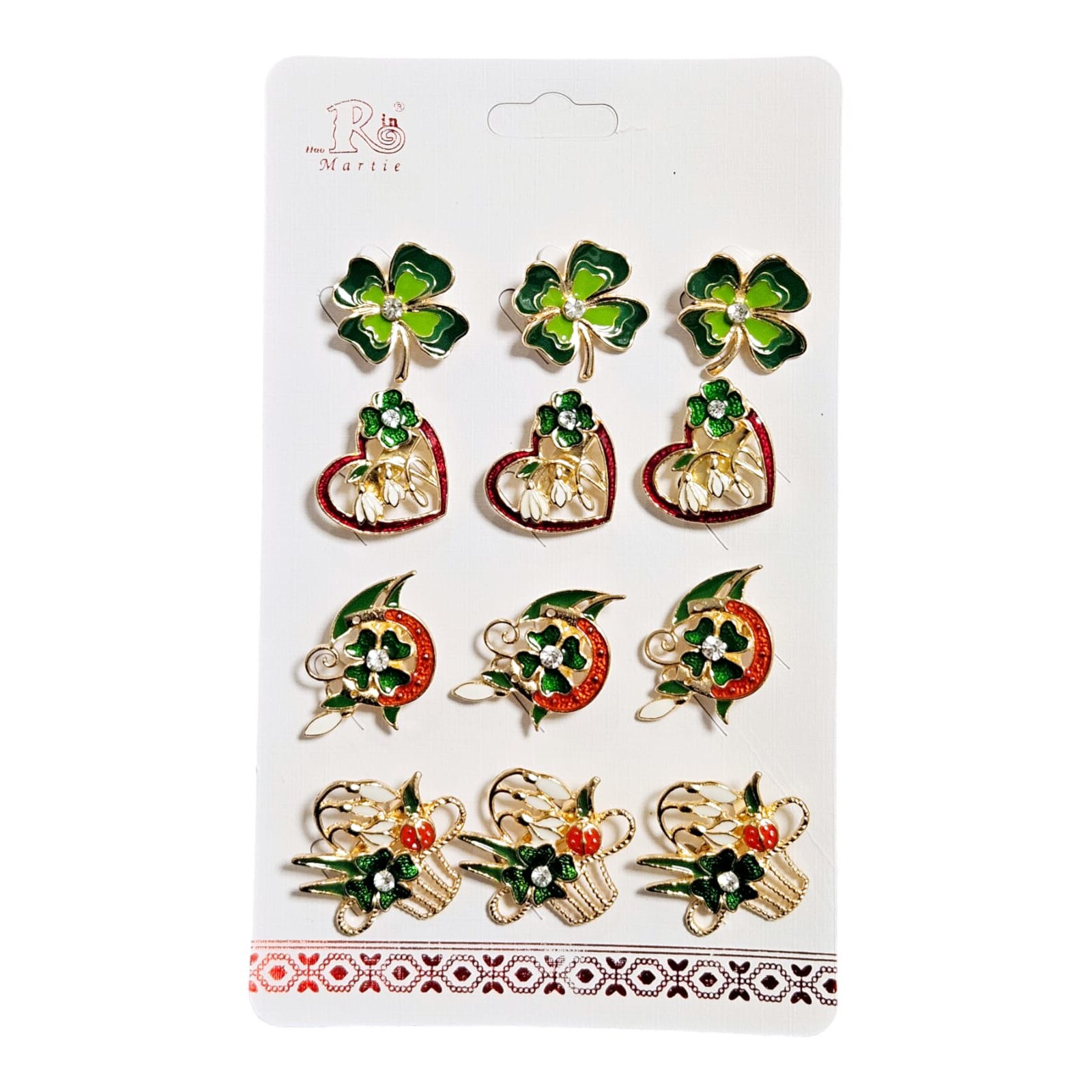 Set 12 Brose pentru Martisor, model de Primavara 012 - eMAG.ro