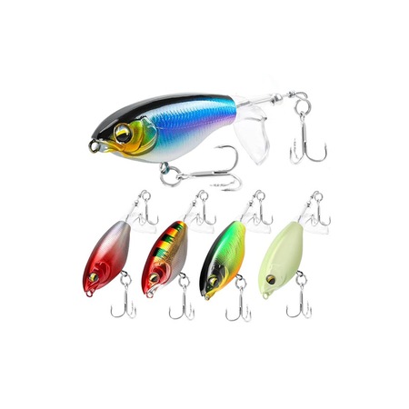 Set 5 momeli 9.2cm 6g de pescuit la adancime, vobler de suprafata cu ...