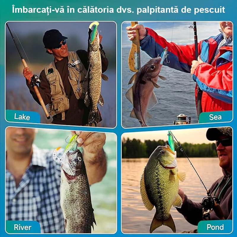 Set 5 momeli 9.2cm 6g de pescuit la adancime, vobler de suprafata cu ...
