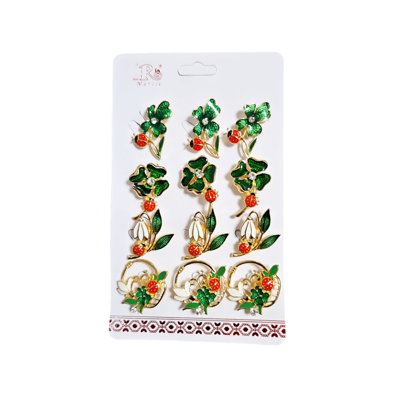 Set 12 Brose pentru Martisor, model Primavara 025 - eMAG.ro