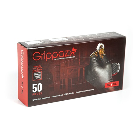 Комплект нитрилни ръкавици с оранжева текстура, 7/S 50 БР., GRIPPAZ ...