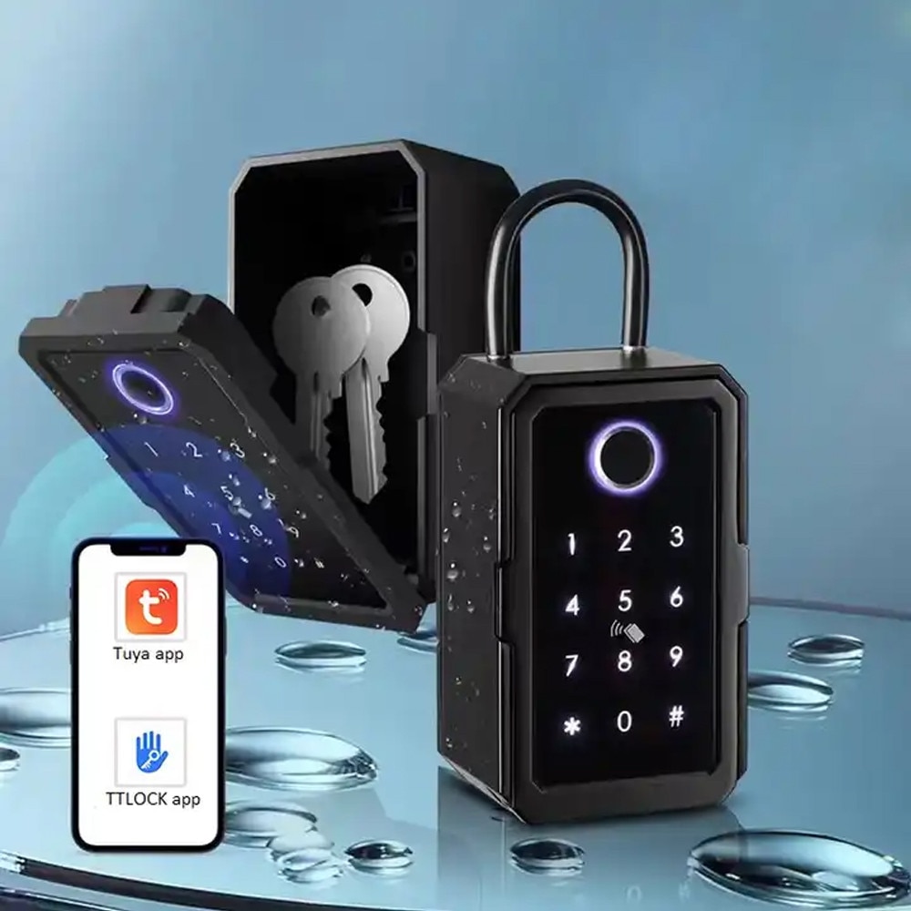 Seif de perete exterior pentru chei, Smart Key Box BLE, IP65, blocare ...