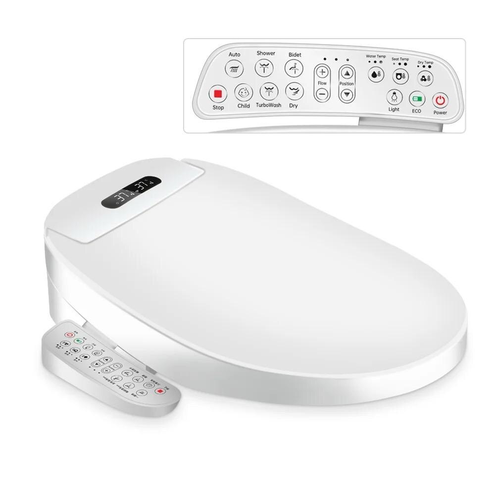 Capac WC smart cu functie de bideu, actionare din consola, model rotund ...