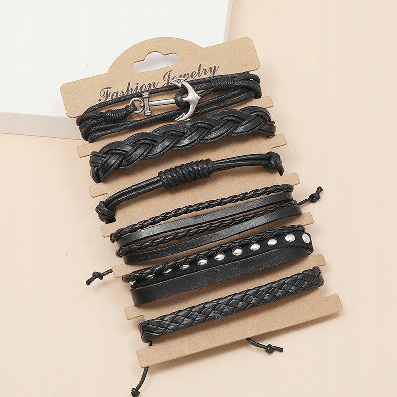 Set bratari, Piele, Negru - eMAG.ro