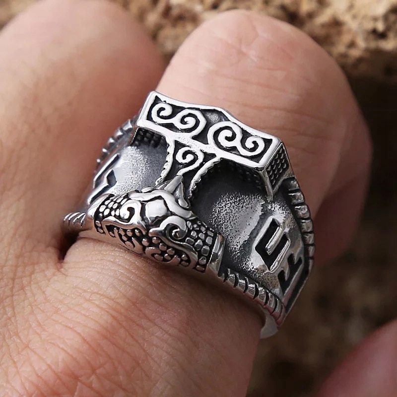 Inel barbati, Otel, Argintiu - eMAG.ro