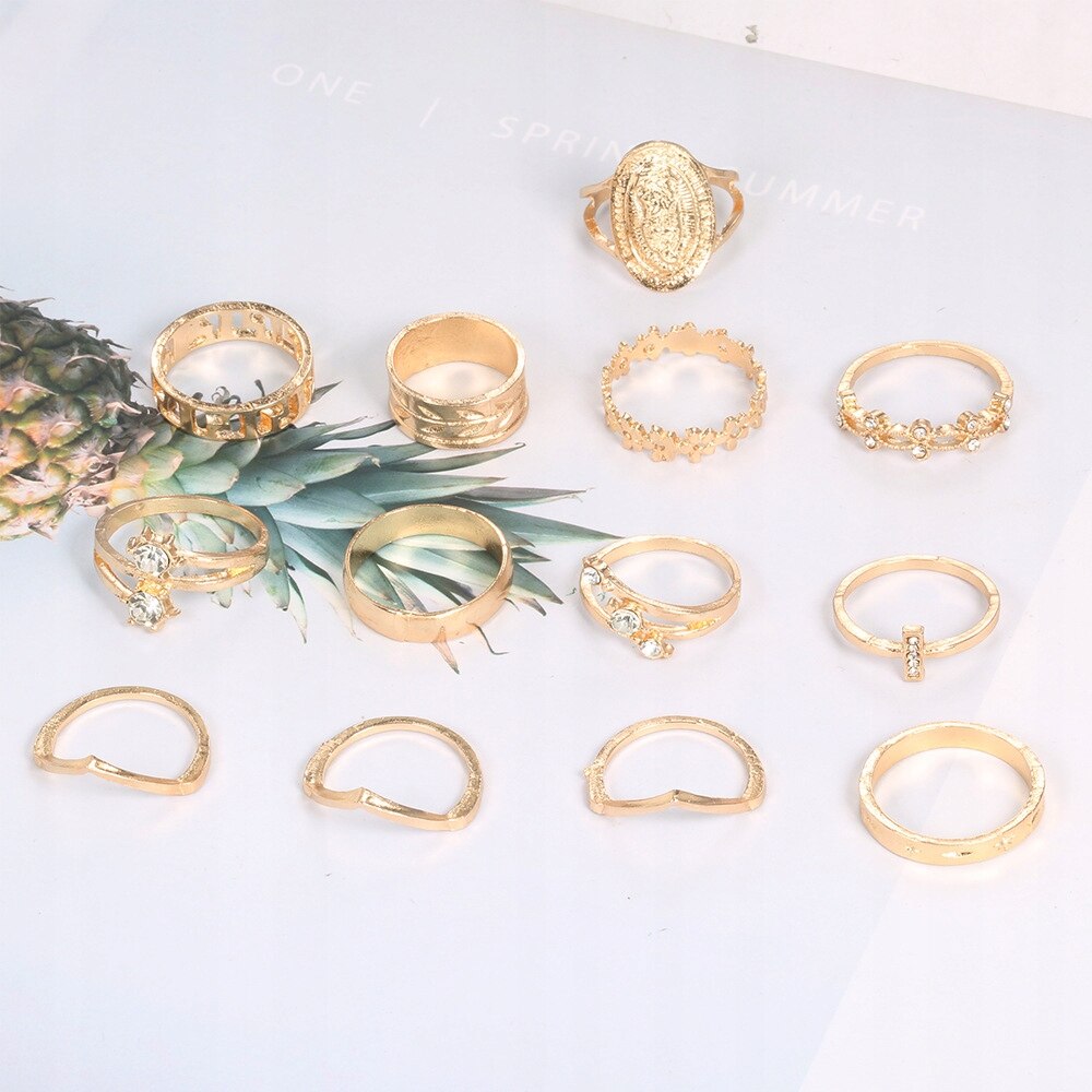 Set inele, Metal, Auriu - eMAG.ro