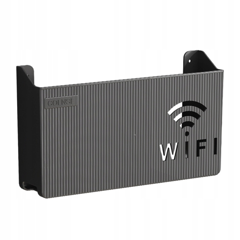 Suport perete router, Plastic, Negru - eMAG.ro