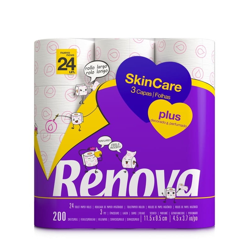 Renova Skin Care Plus WC papír 24 tekercs - eMAG.hu