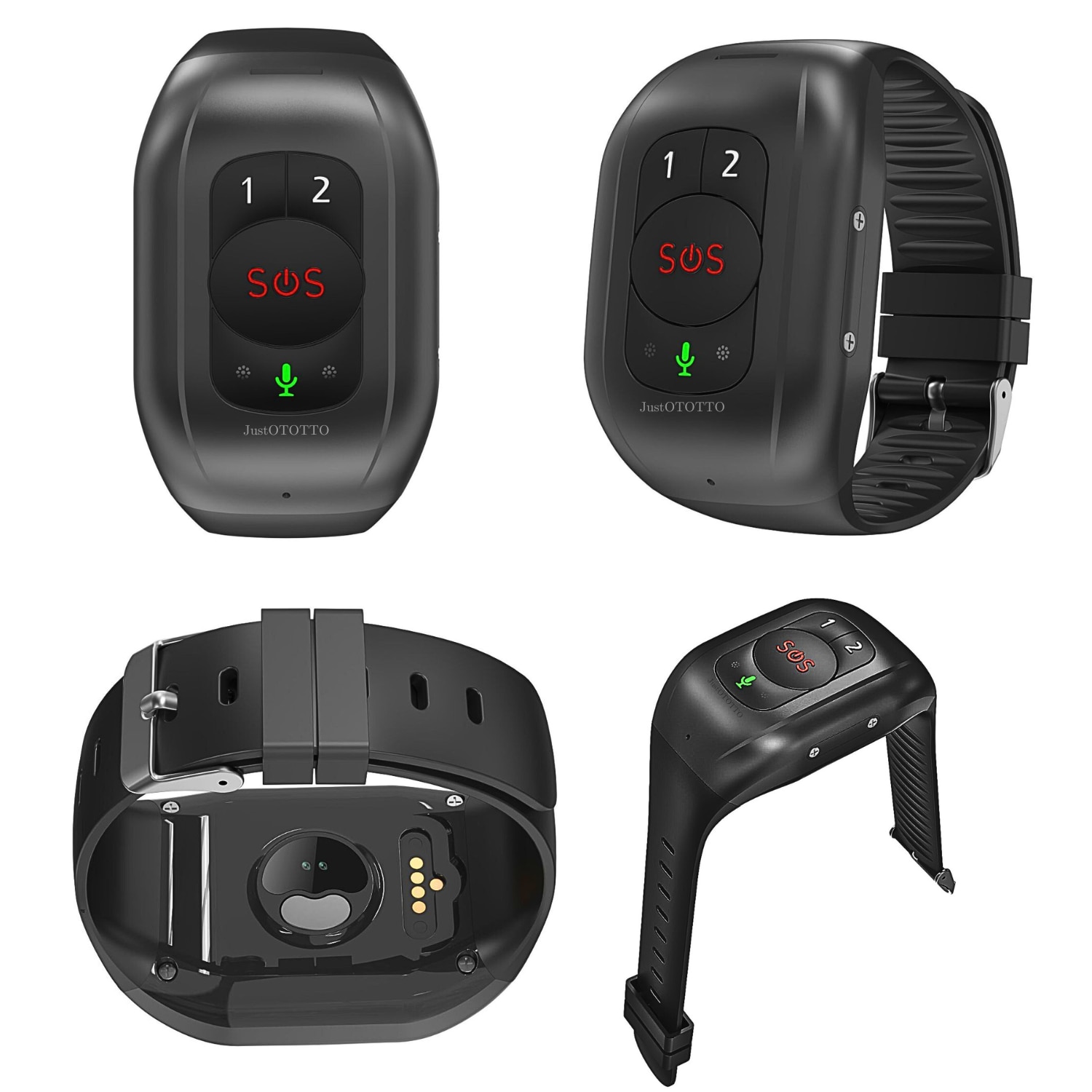 Ceas panica cu buton SOS pentru persoane varstnice, JustOTOTTO®, slot ...