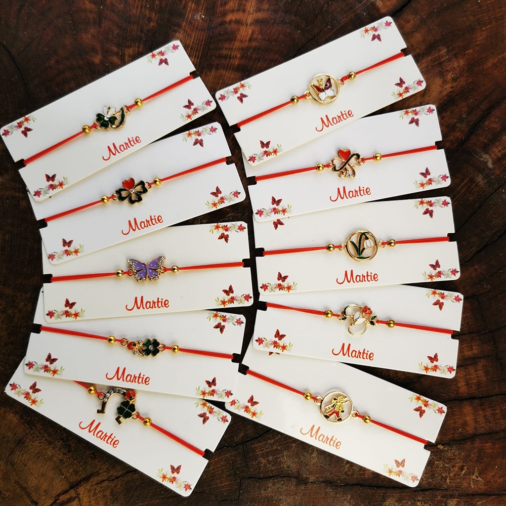 Set 10 Bratari de Martisor, tip Kabbalah K3, reglabile, Diverse ...