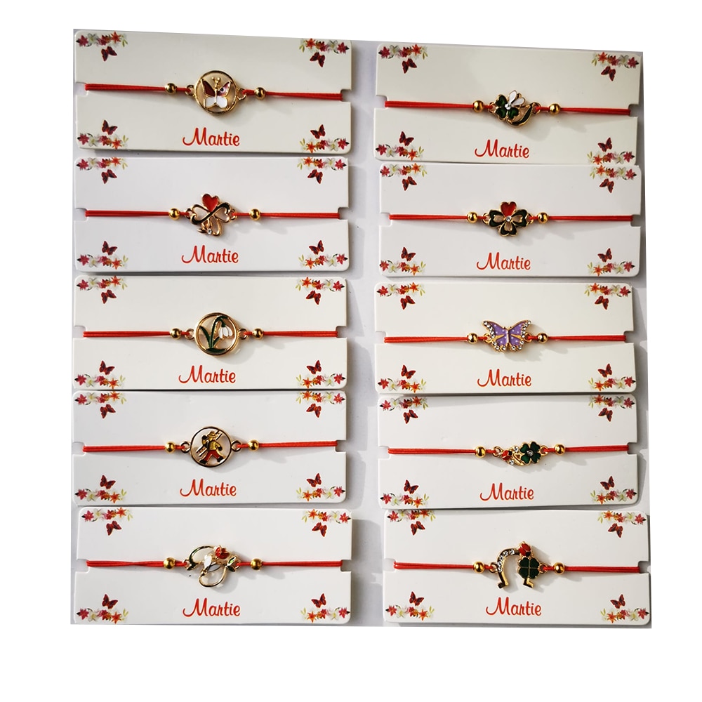 Set 10 Bratari de Martisor, tip Kabbalah K3, reglabile, Diverse ...