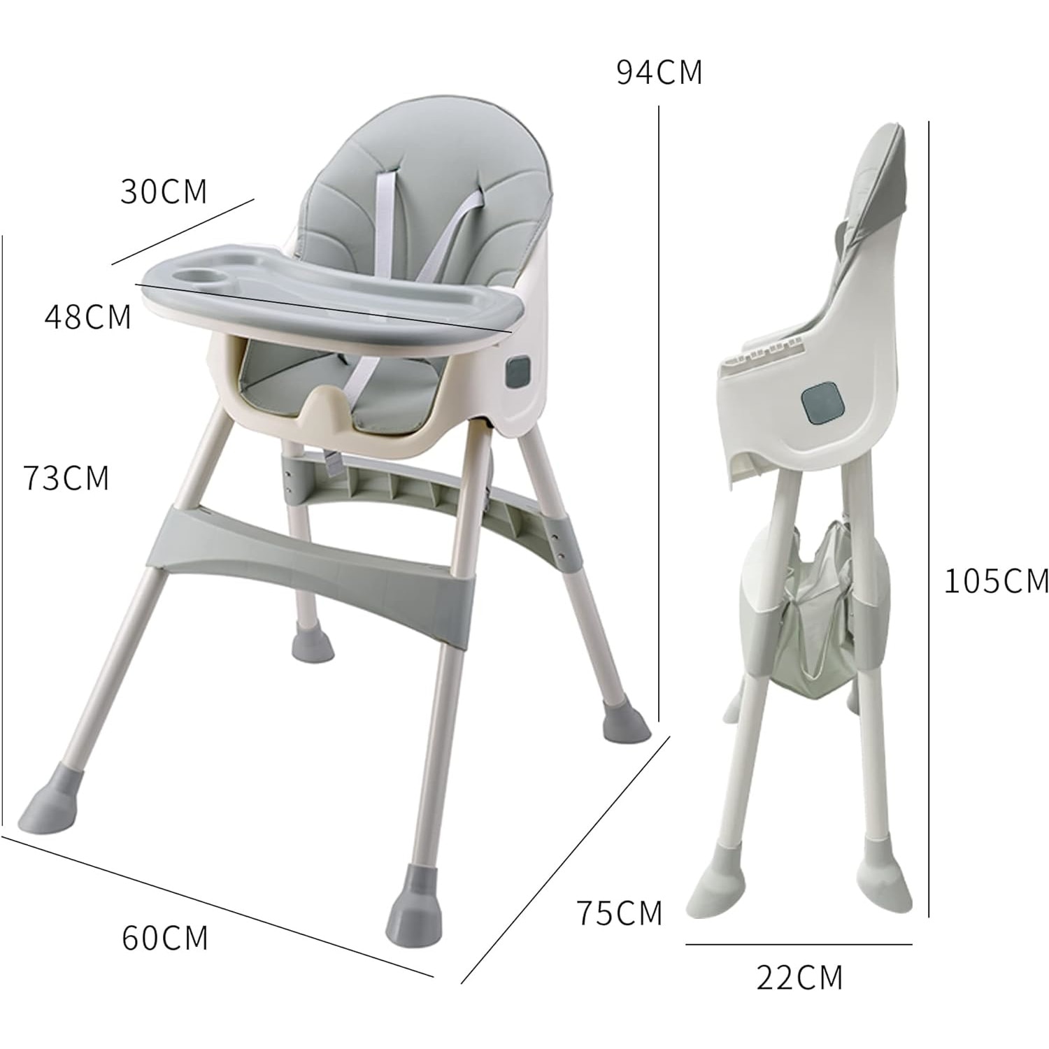 Scaun Alimentatie Copii, Bigshot SABB8784, Multifunctional 4in1 ...