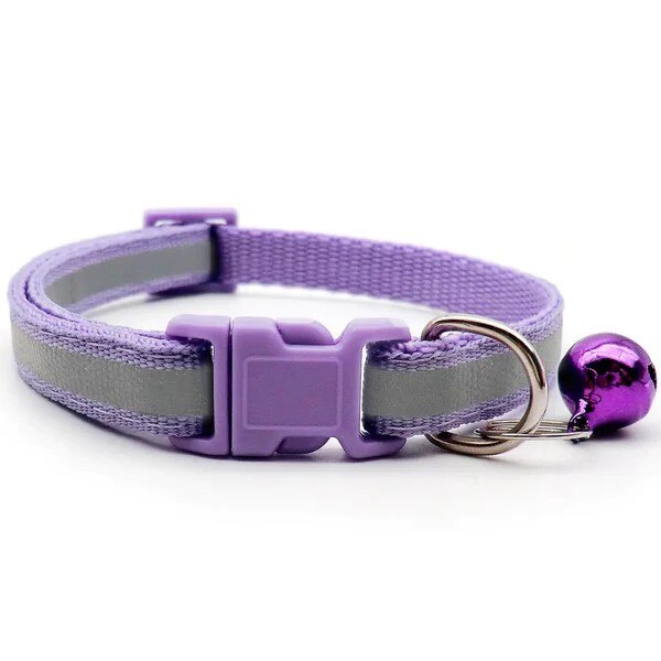 Zgarda Reflectorizanta pentru pisici si caini mici, ajustabila 18-32cm ...