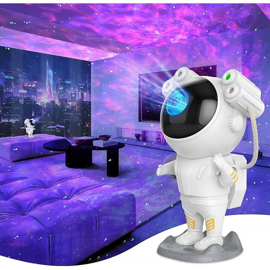 Proiector de Stele Astronaut, Lampa de Veghe cu 17 filme, Transforma ...