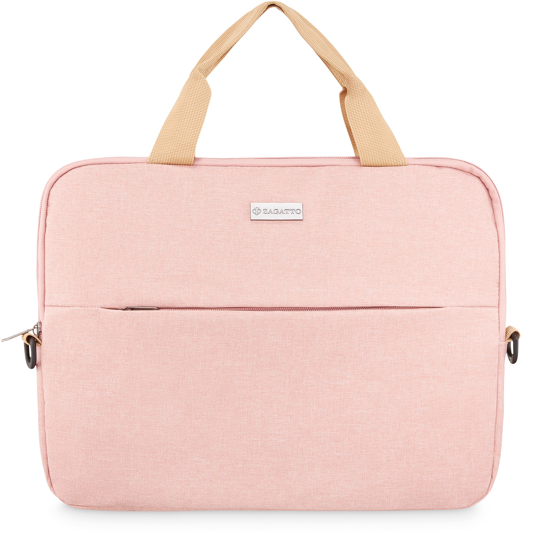 Geanta laptop, Zagatto®, Roz, Casual, Business, Impermeabila, Curea de ...
