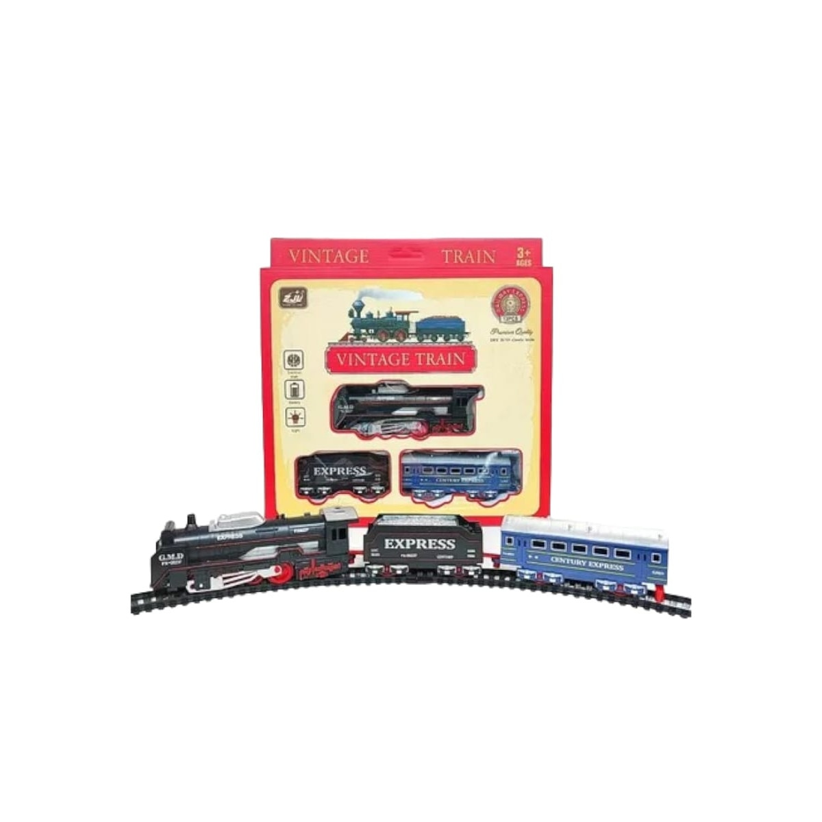 Circuit Trenulet electric "Vintage Train Express" cu accesorii, ERAKIDS ...
